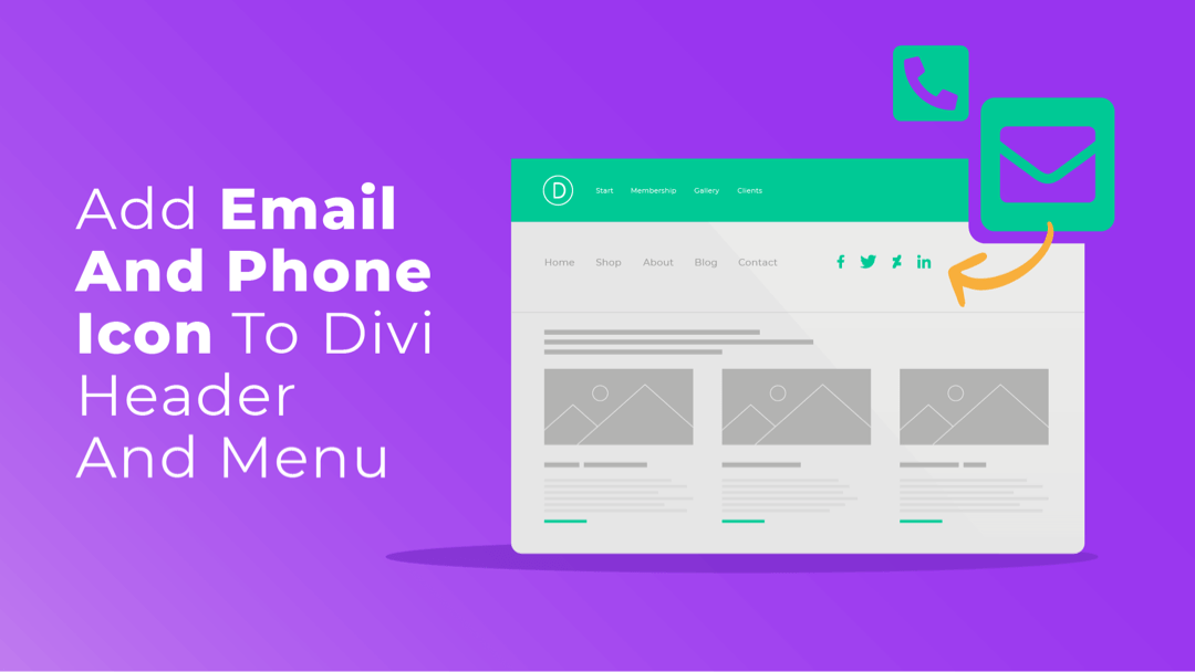 How To Add Email And Phone Icon To Your Divi Header And Menu WP Zone