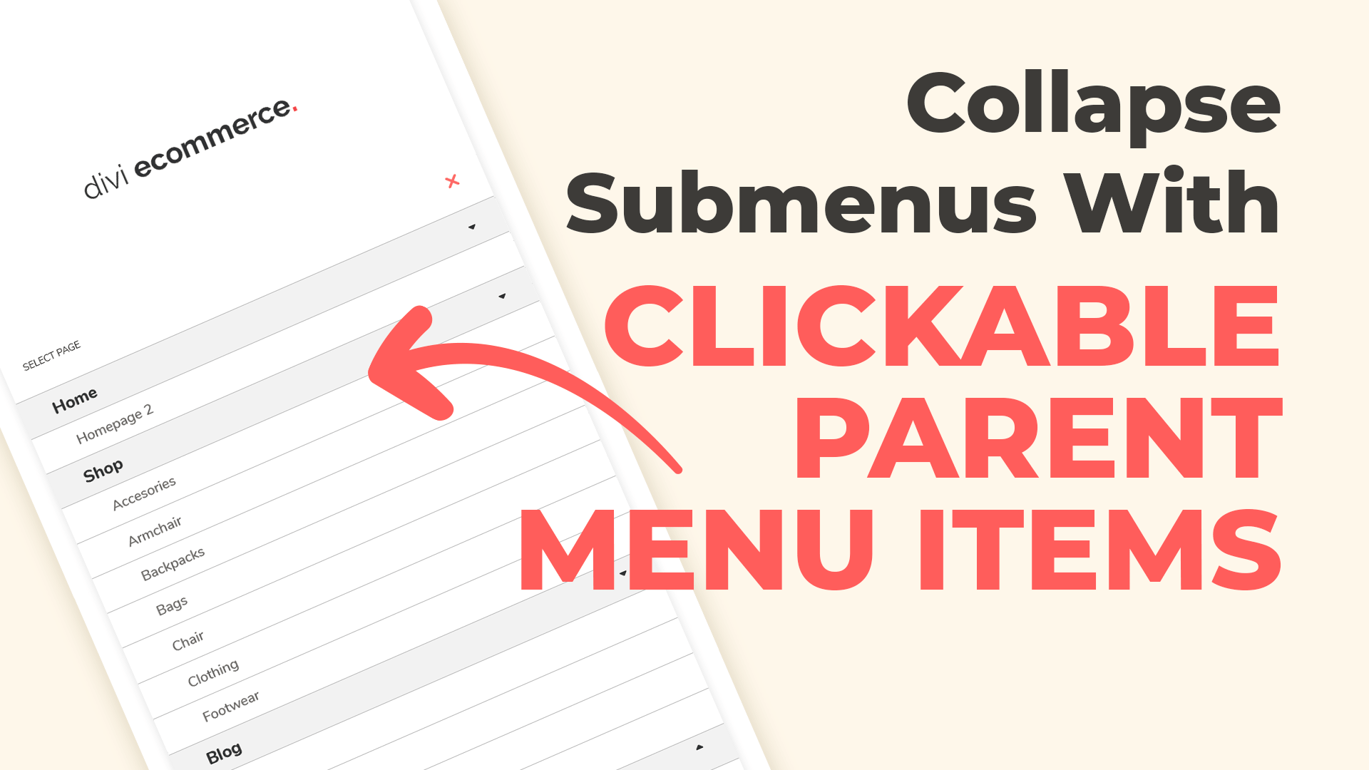 Divi Mobile Collapse Submenus With Clickable Parent Menu Items WP Zone